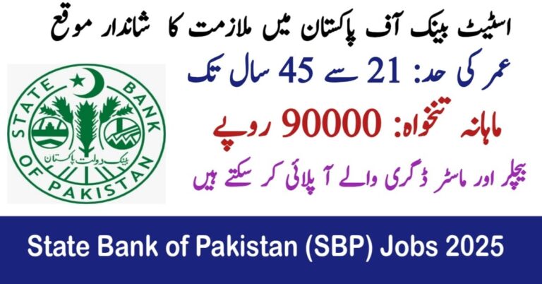 State Bank of Pakistan (SBP) Jobs 2025 - Online Apply Now